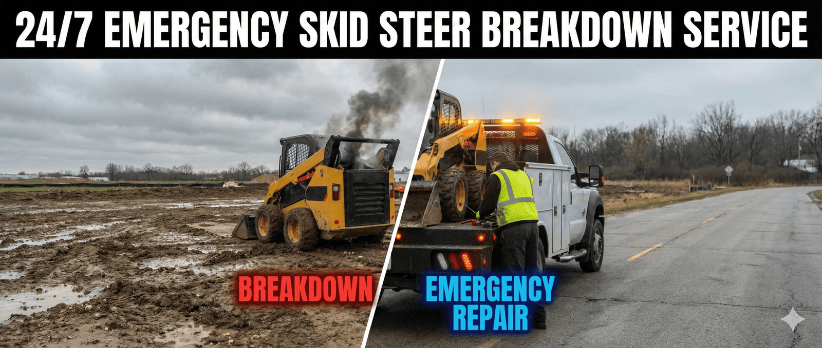 Emergency Skid Steer Breakdown - Skidsteer Loader